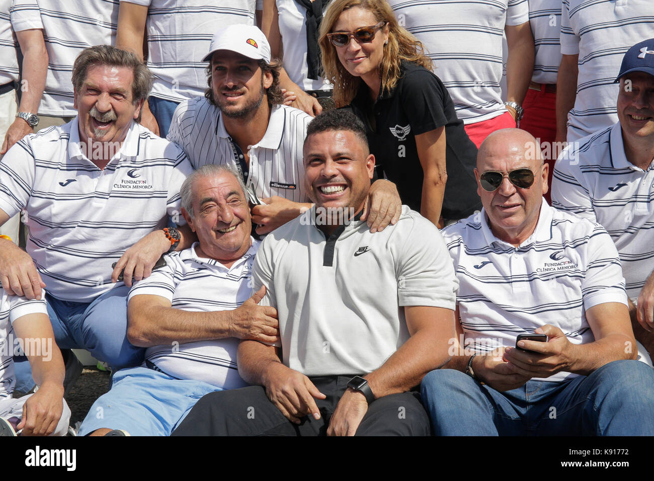 Ronaldo Nazario.Feliciano Lopez during the presentation of the 18 golf ...