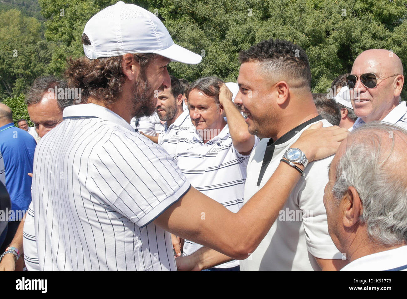 Ronaldo Nazario.Feliciano Lopez during the presentation of the 18 golf ...