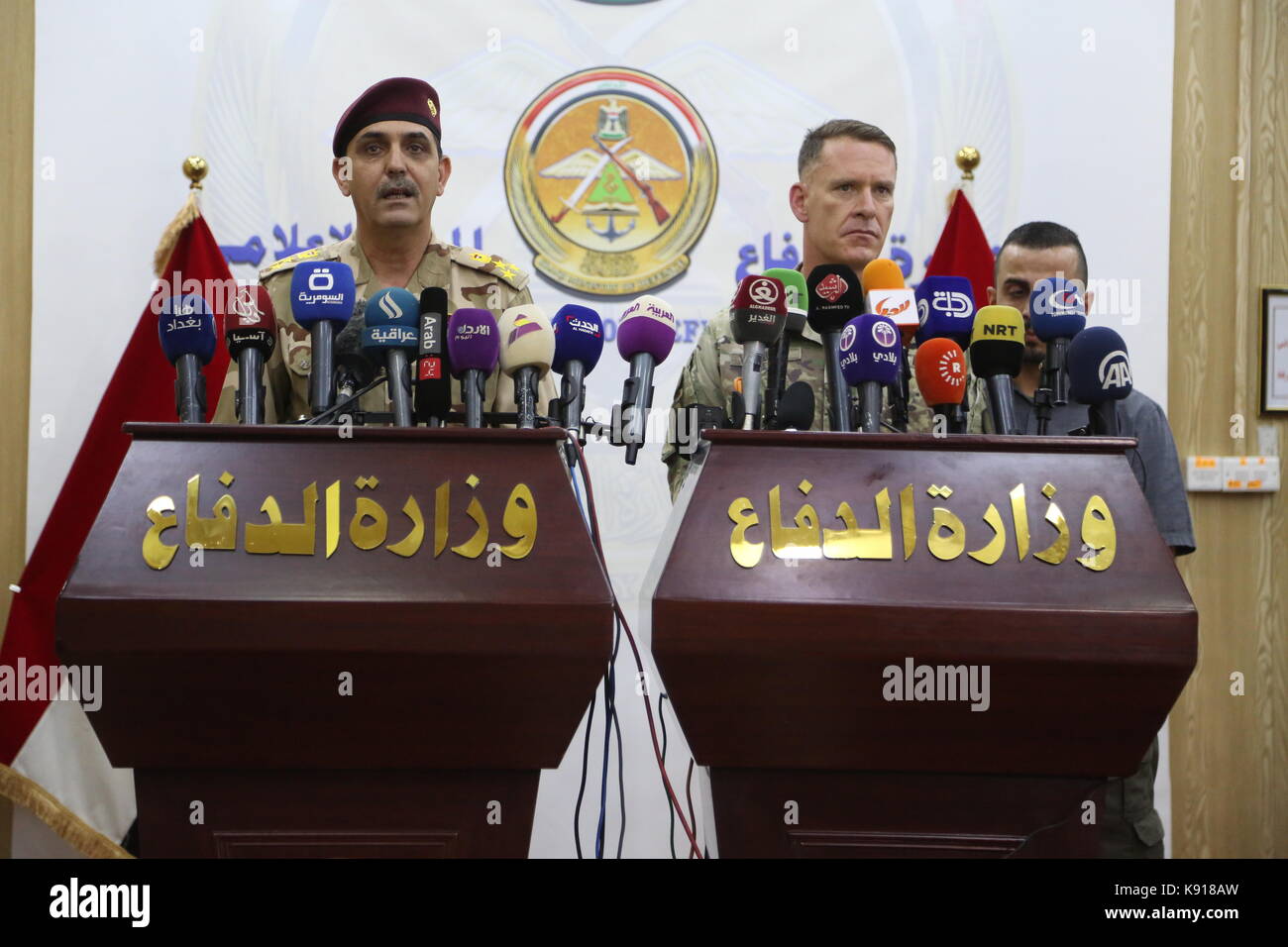 Baghdad, Iraq. 21st Sep, 2017. Iraqi Joint Operation Command spokesman ...