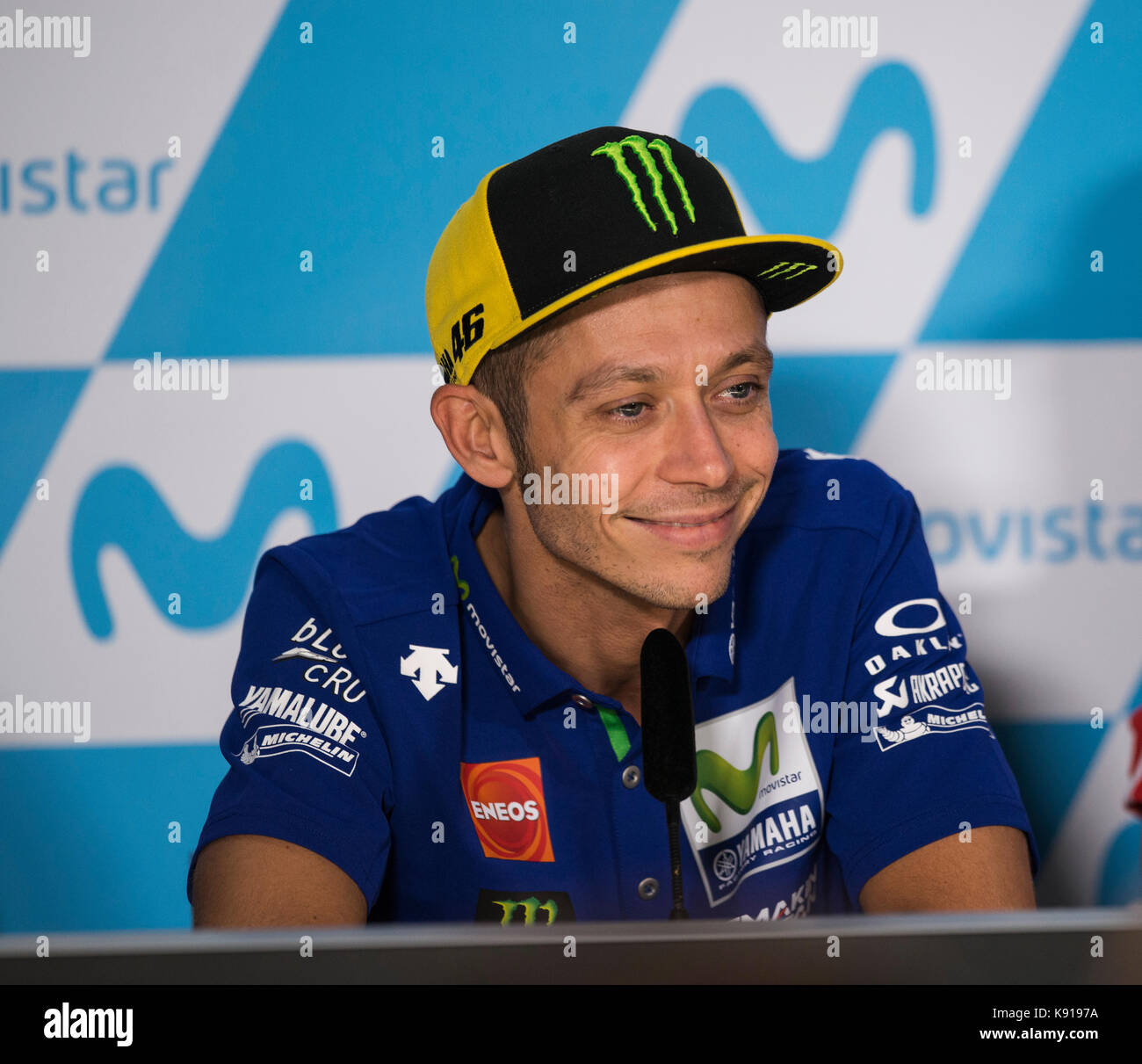 #46 Valentino Rossi (Italian) Movistar Yamaha Motogp Yamaha in the ...