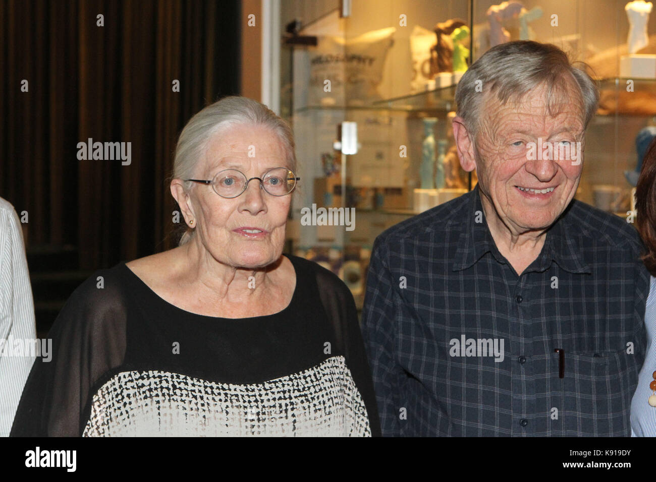 Athens, Greece. 21st Sep, 2017. Vanessa Redgrave and Lord Alfred Dubs ...