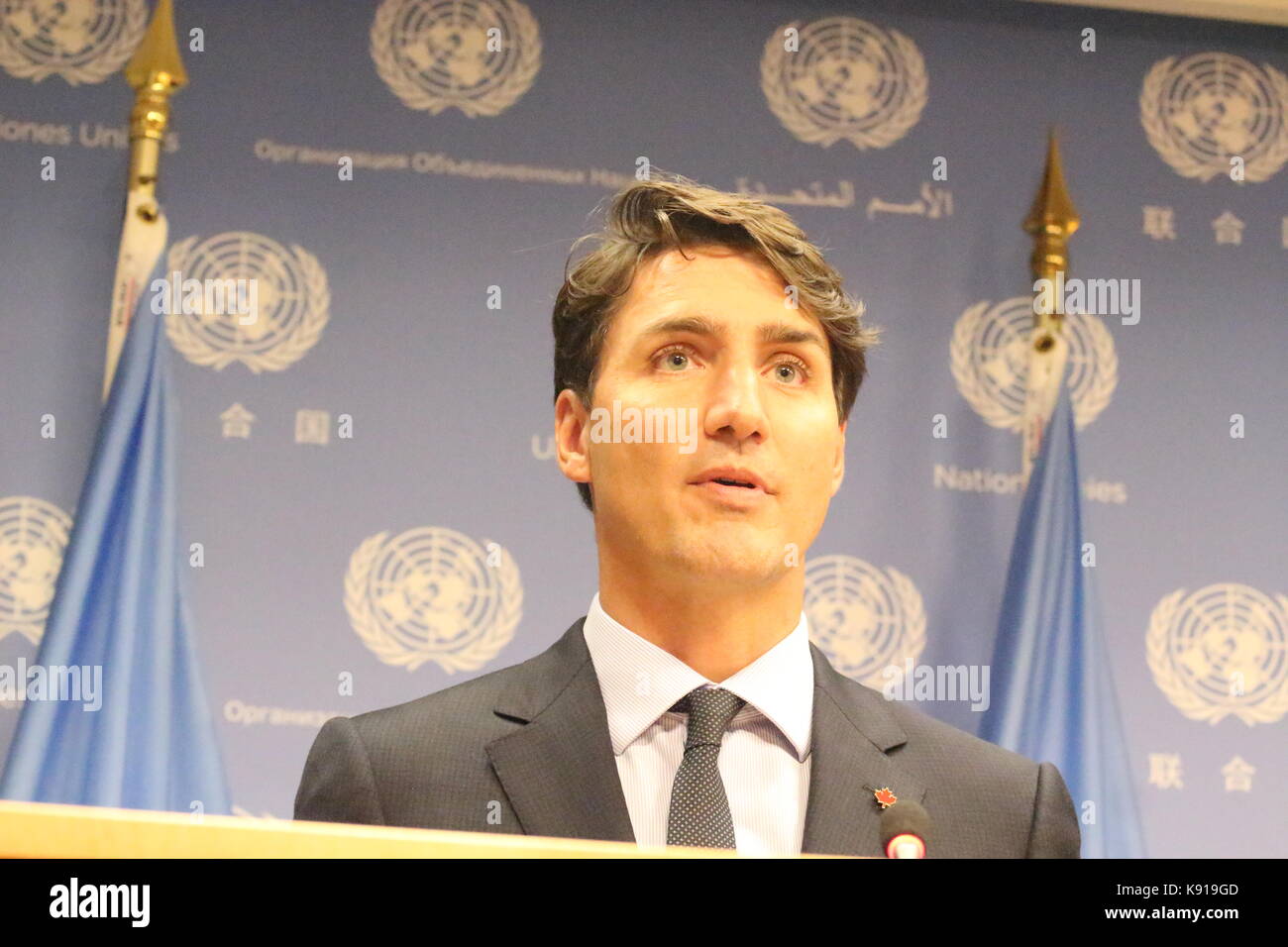 UN, New York, USA. 21st Sept, 2017. Justin Trudeau of Canada took pre ...