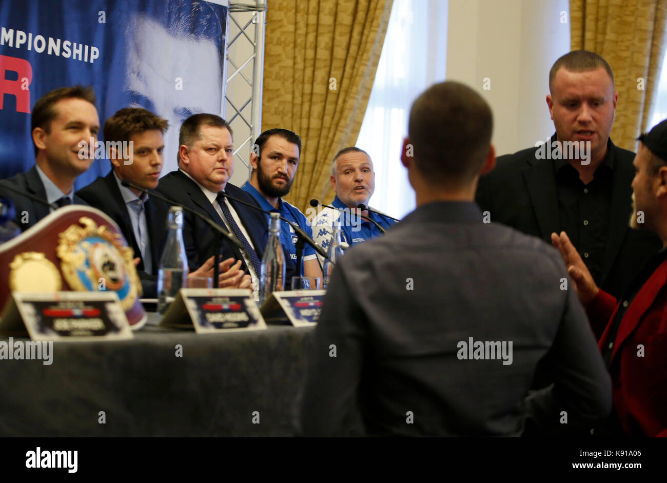 London UK. 18th Sep, 2017. David Higgins at the Joseph Parker and ...