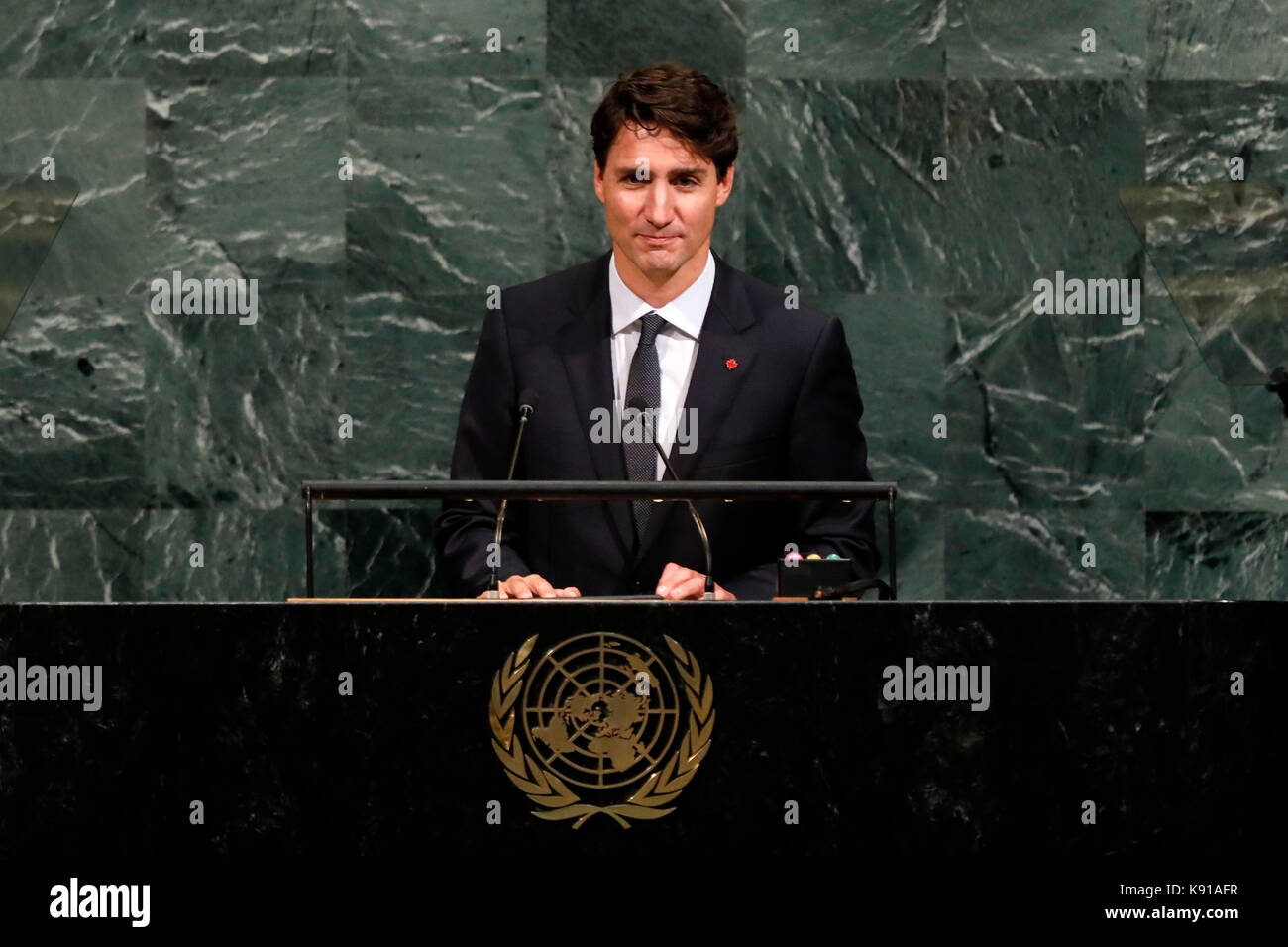 United Nations, UN headquarters in New York. 21st Sep, 2017. Canadian ...