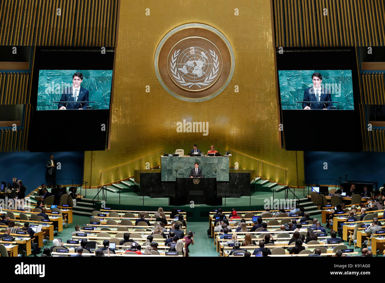 United Nations, UN headquarters in New York. 21st Sep, 2017. Canadian ...