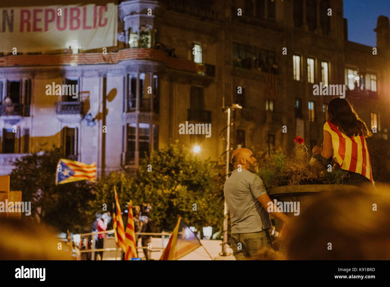 Barcelona Demonstration 20th Stock Photo - Alamy