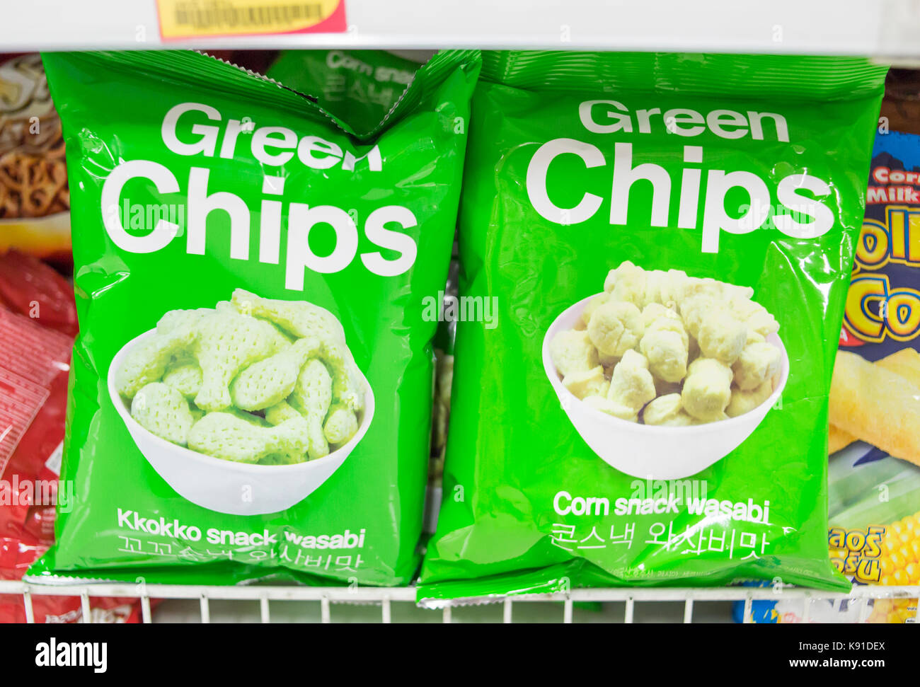Wasabi-flavored Korean snacks, Sep 20, 2017 : Wasabi-flavored Korean ...