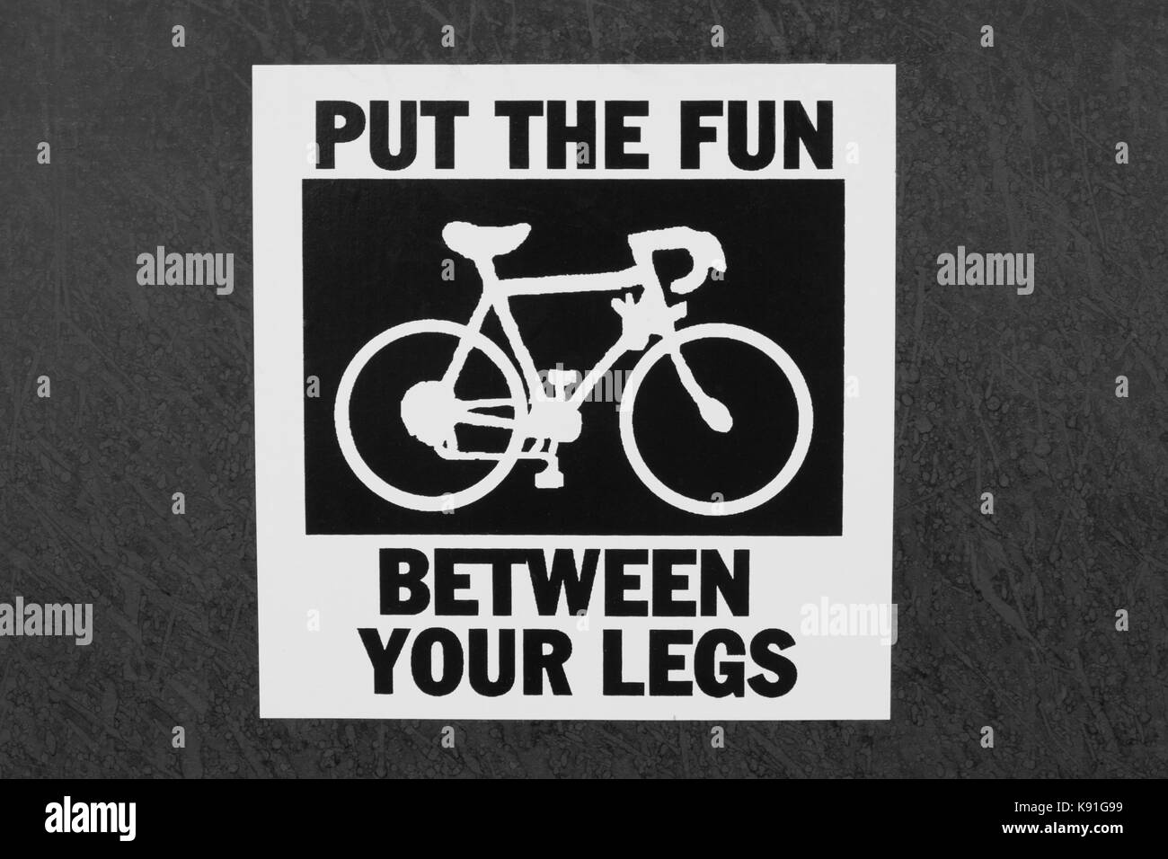 Rude bicycle sign Stock Photo - Alamy