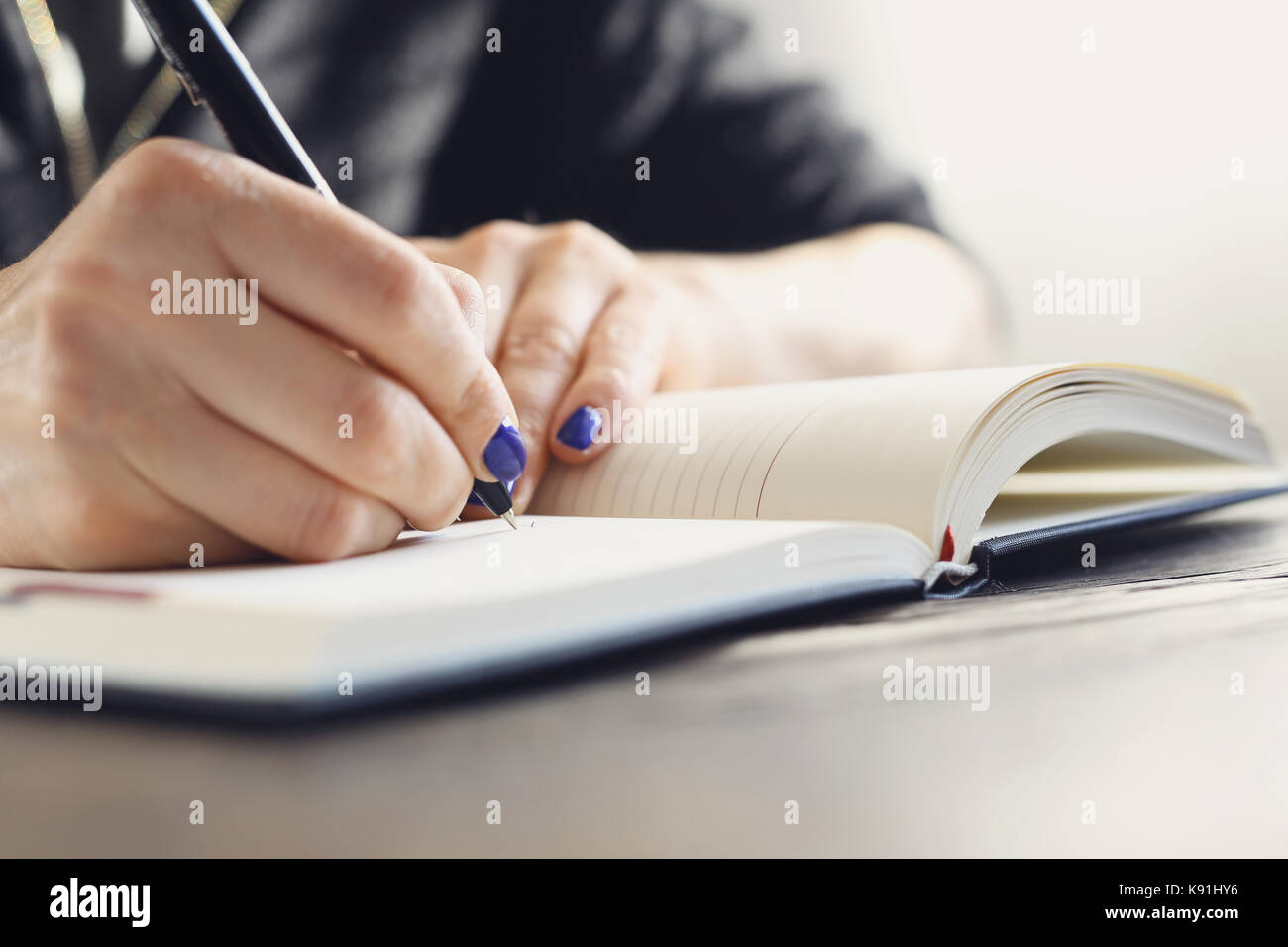 Important notes, planning a day in the calendar Stock Photo - Alamy