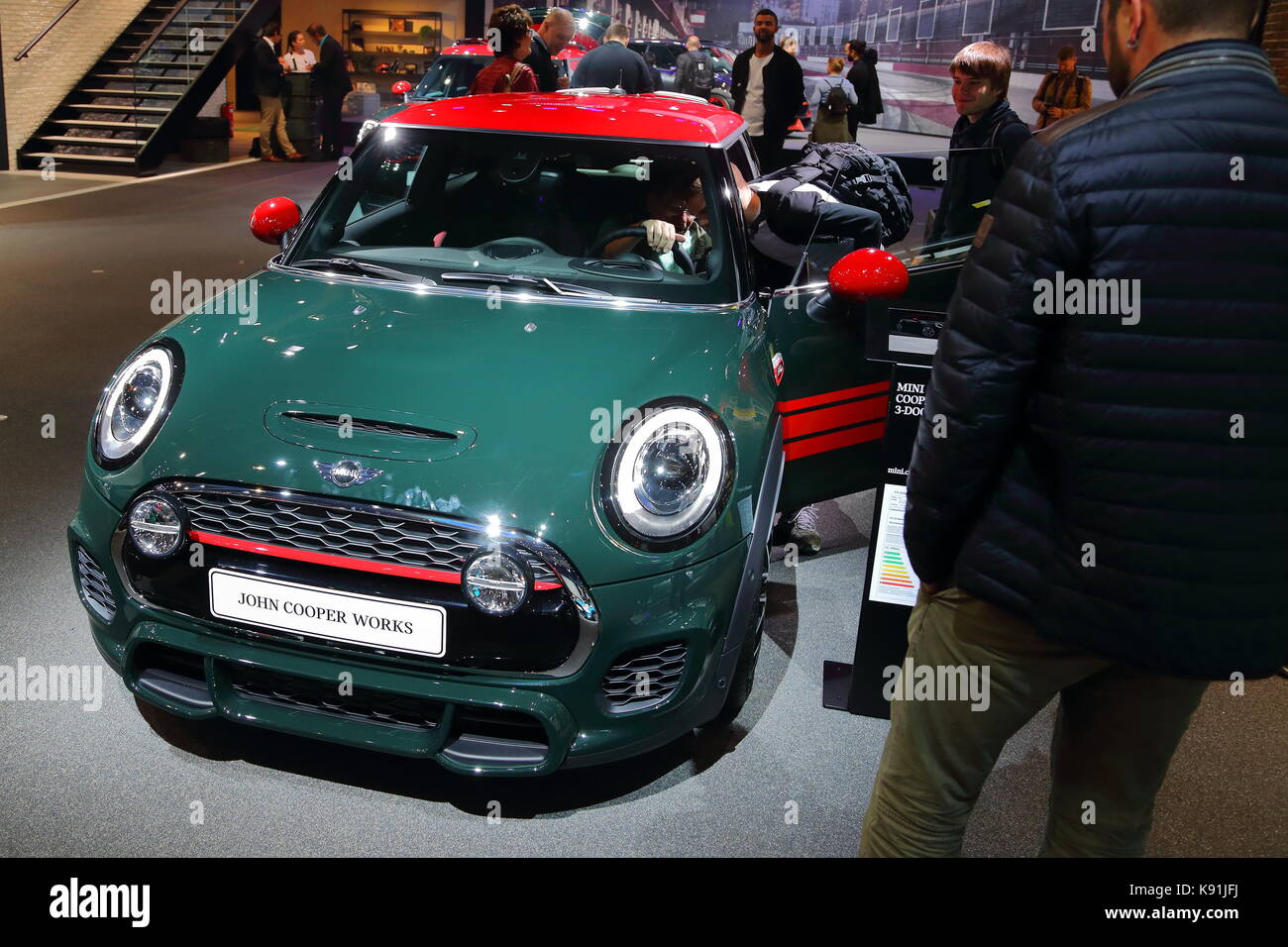 Mini John Cooper Works at the IAA 2017 car motor show in Frankfurt ...