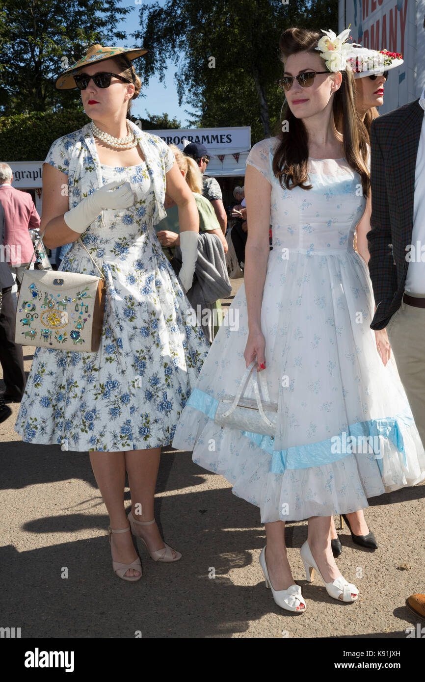 Vintage Debutants at Goodwood Revival Stock Photo - Alamy