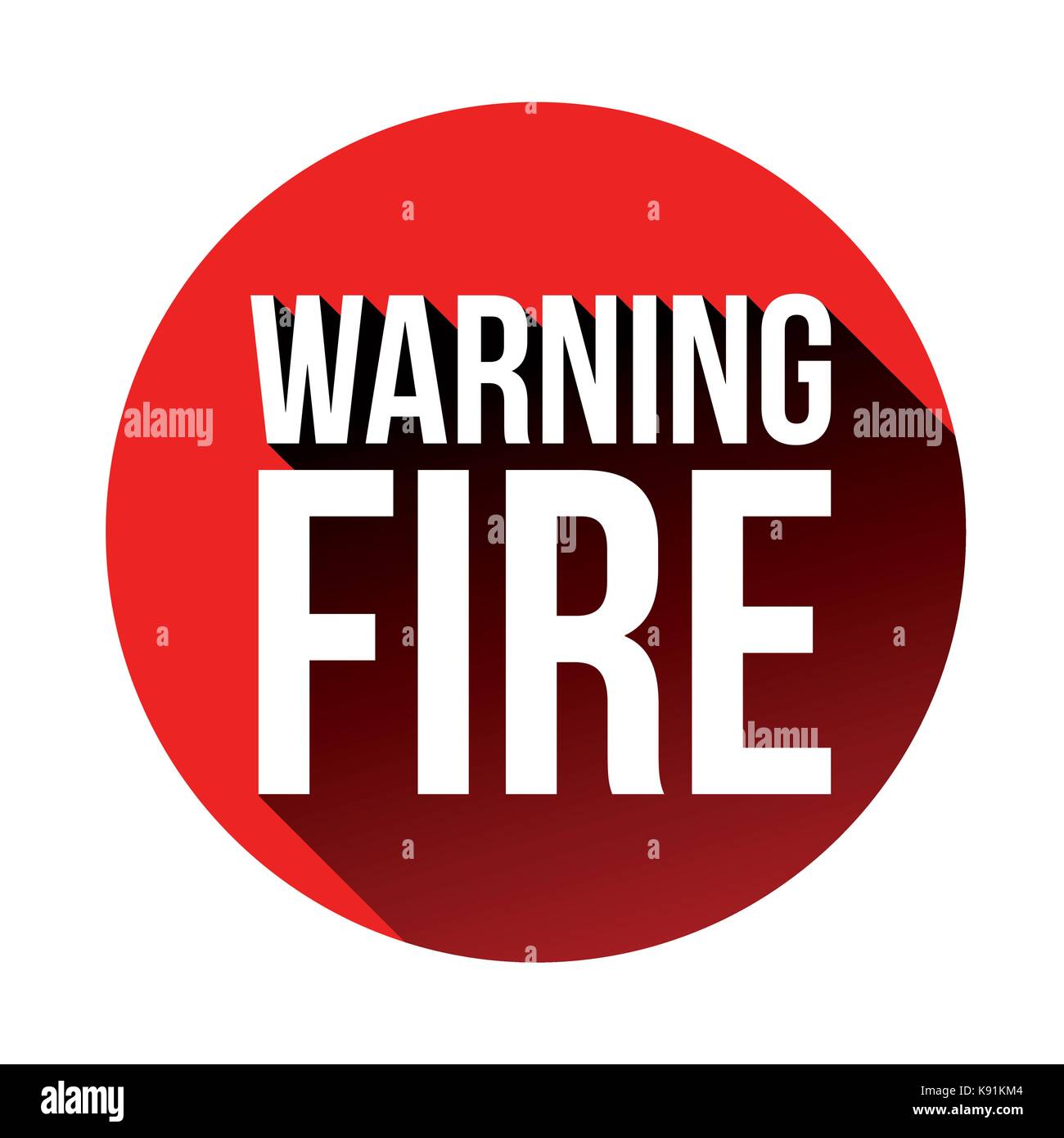Warning Fire sign red vector Stock Vector Image & Art - Alamy