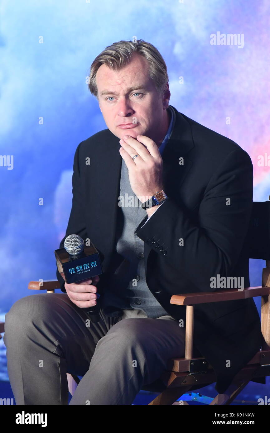 British film director Christopher Nolan attends a press conference for ...