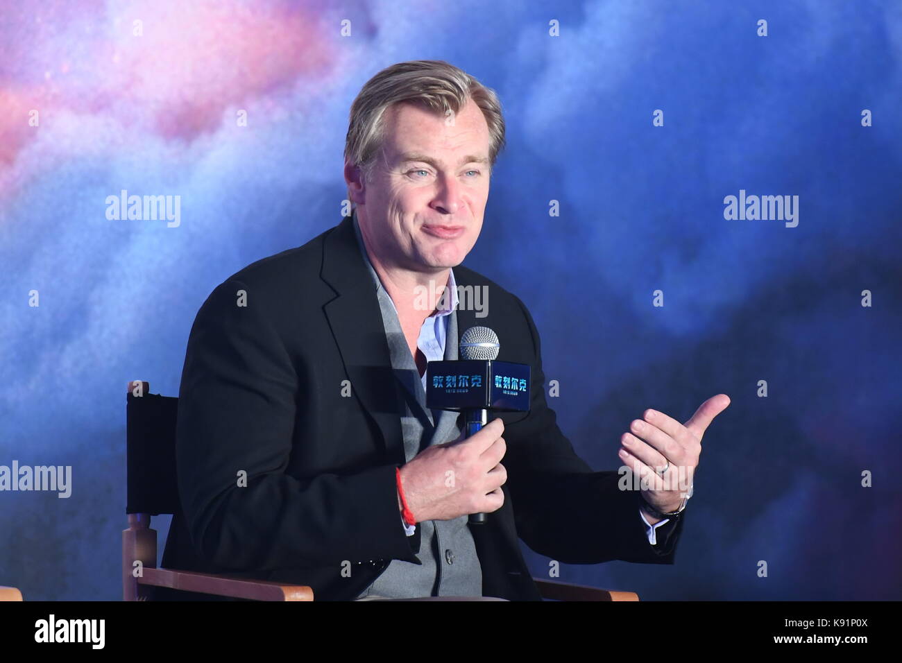 British film director Christopher Nolan attends a press conference for ...