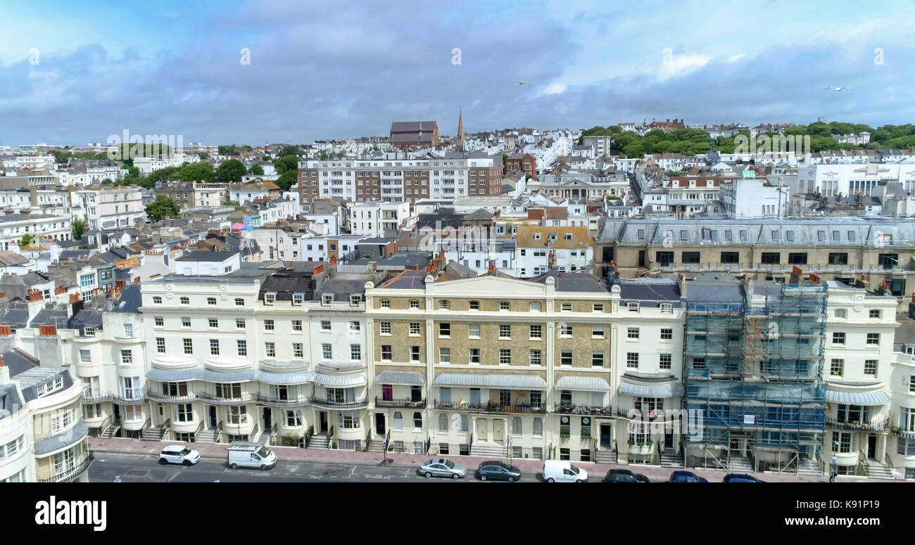 Aerial view of a Regency square in Brighton and Hove Stock Photo - Alamy