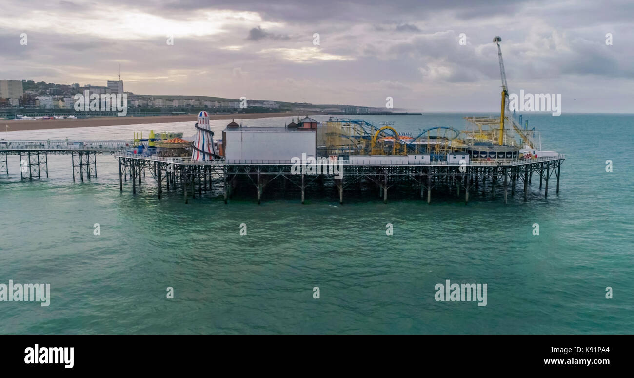 Brighton palace pier aerial hi-res stock photography and images - Alamy