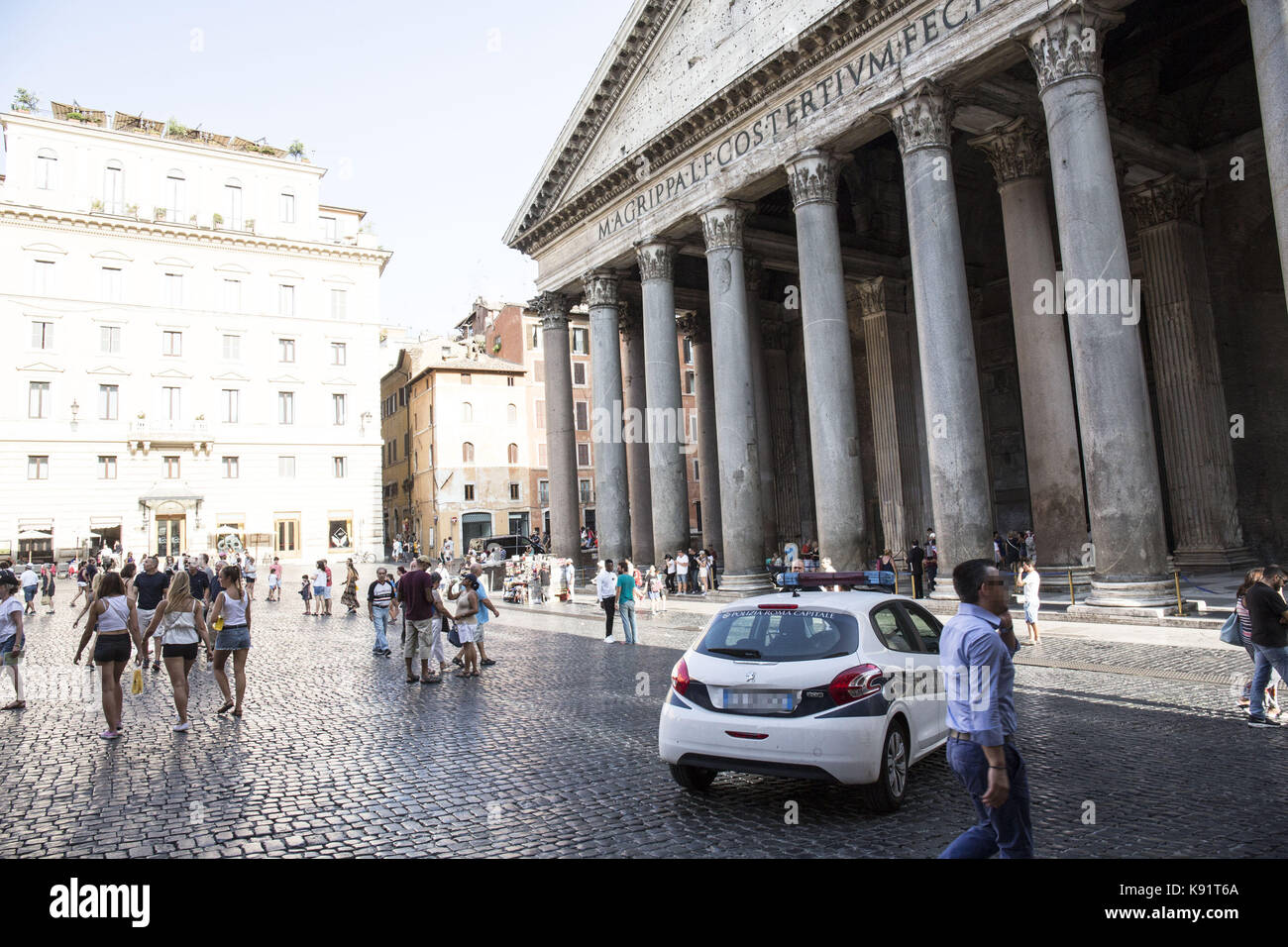 Increased security on the streets of Rome, Italy, following the terror ...