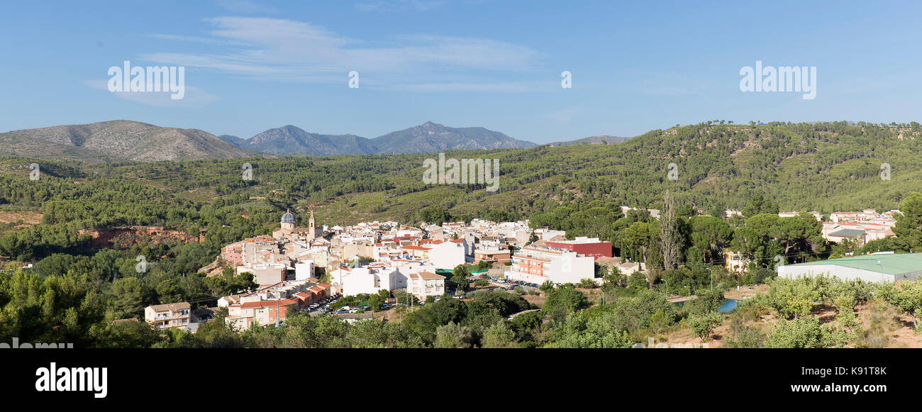 View of the village of Navajas in the province of Cast Stock Photo - Alamy