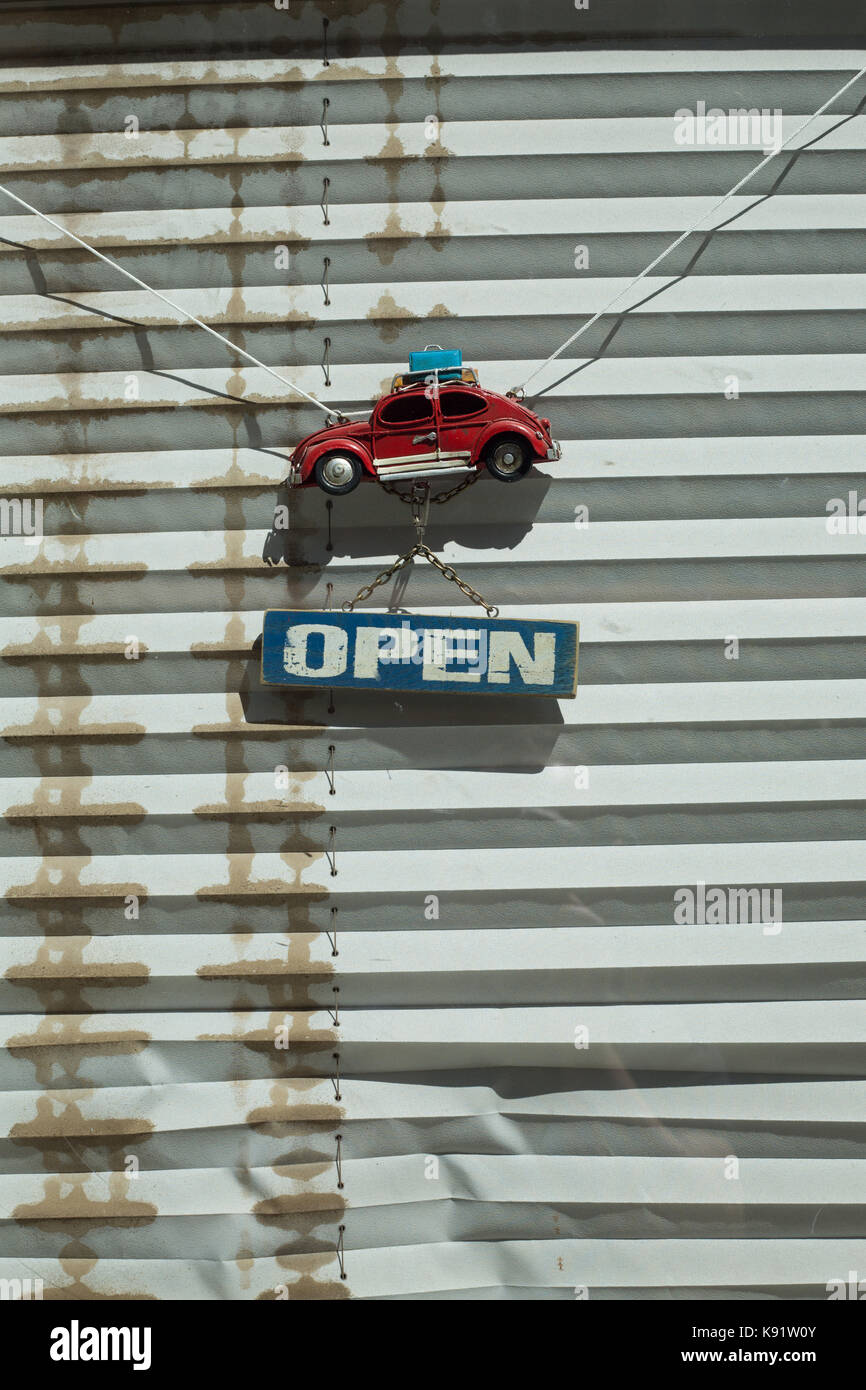 Open sign on a shop door Stock Photo - Alamy