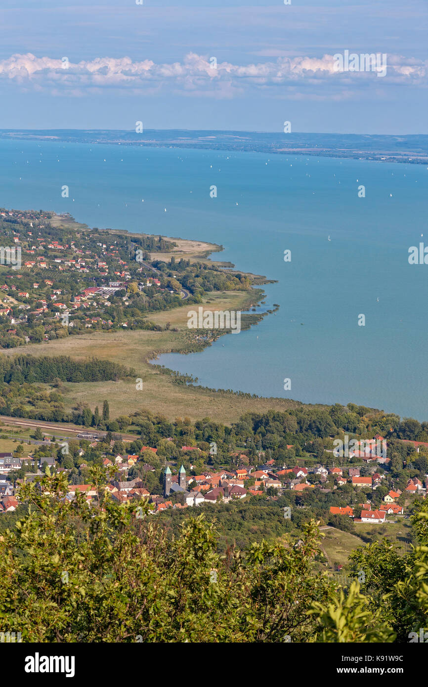 Landscape from a lake Balaton in Hungary take the picture from a ...