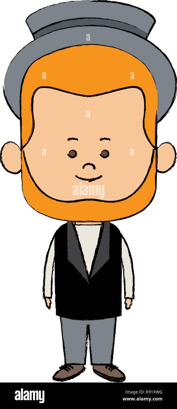 cute man cartoon standing formal clothes character Stock Vector Image ...