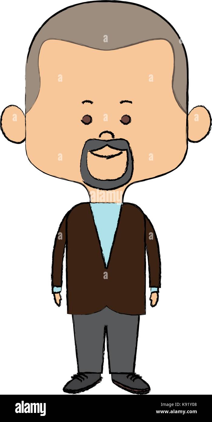 cute man cartoon standing formal clothes character Stock Vector Image ...