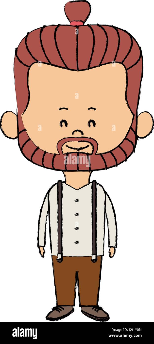 cute man cartoon standing formal clothes character Stock Vector Image ...