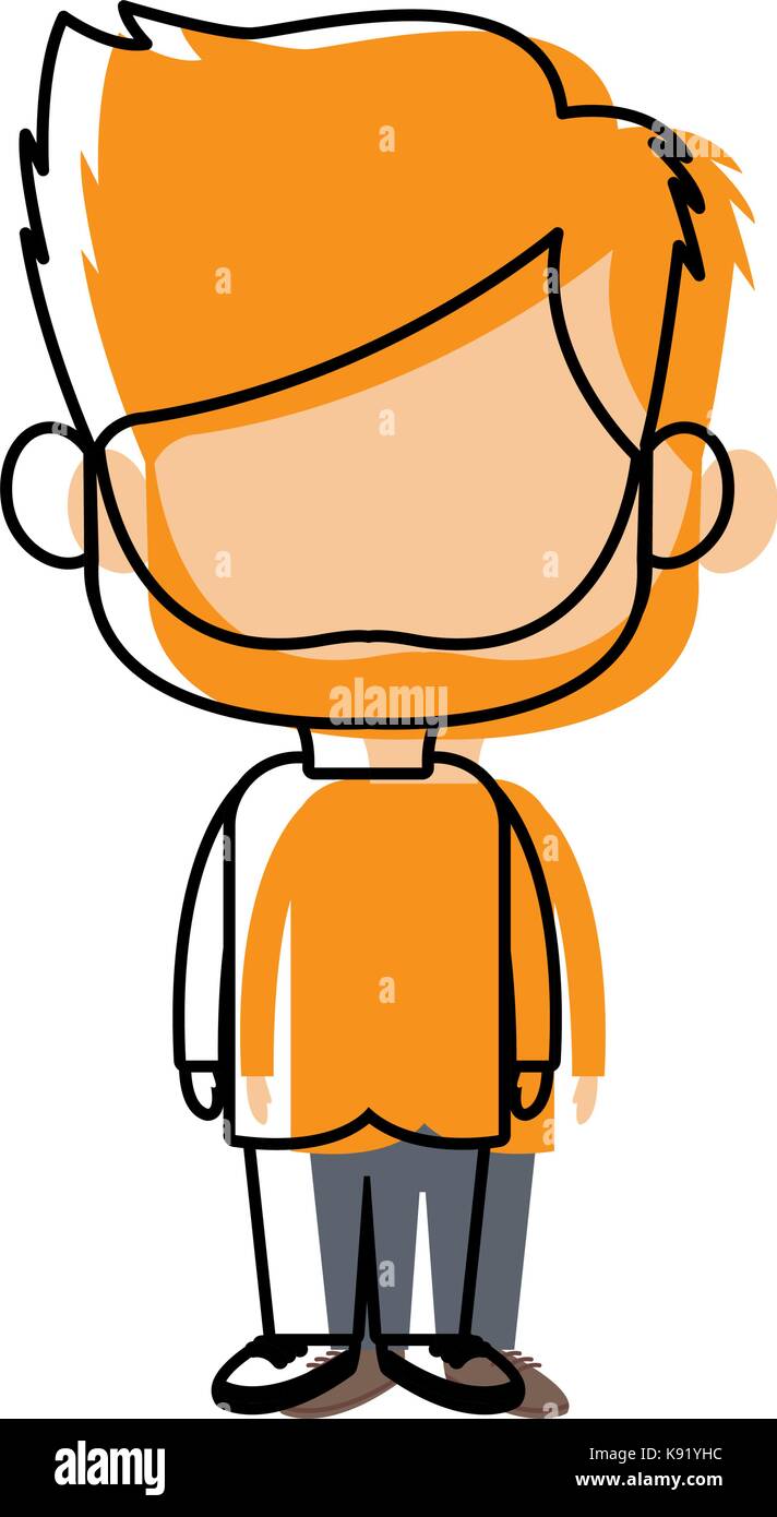 cute man cartoon standing formal clothes character Stock Vector Image ...