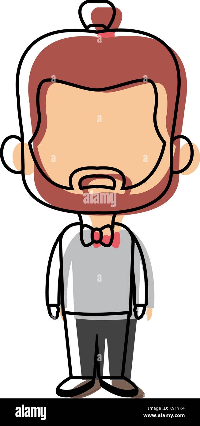 cute man cartoon standing formal clothes character Stock Vector Image ...