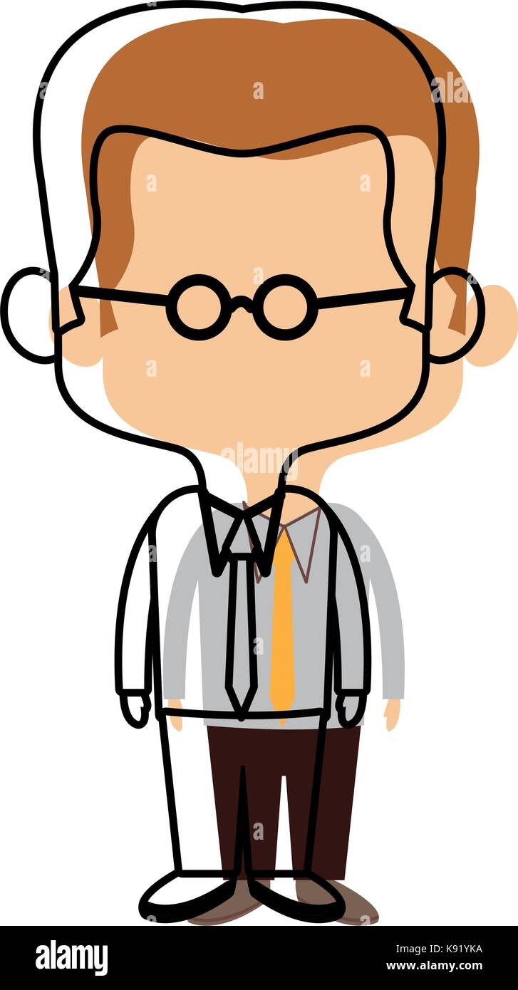 cute man cartoon standing formal clothes character Stock Vector Image ...