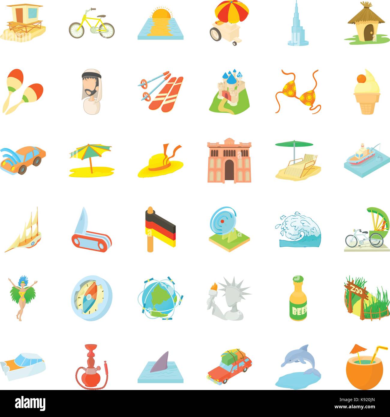 Rest icons set, cartoon style Stock Vector Image & Art - Alamy
