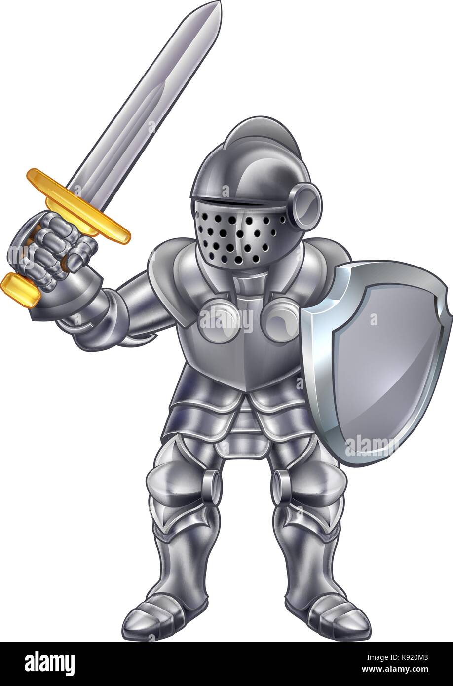 Medieval warrior holding sword Stock Vector Images - Alamy