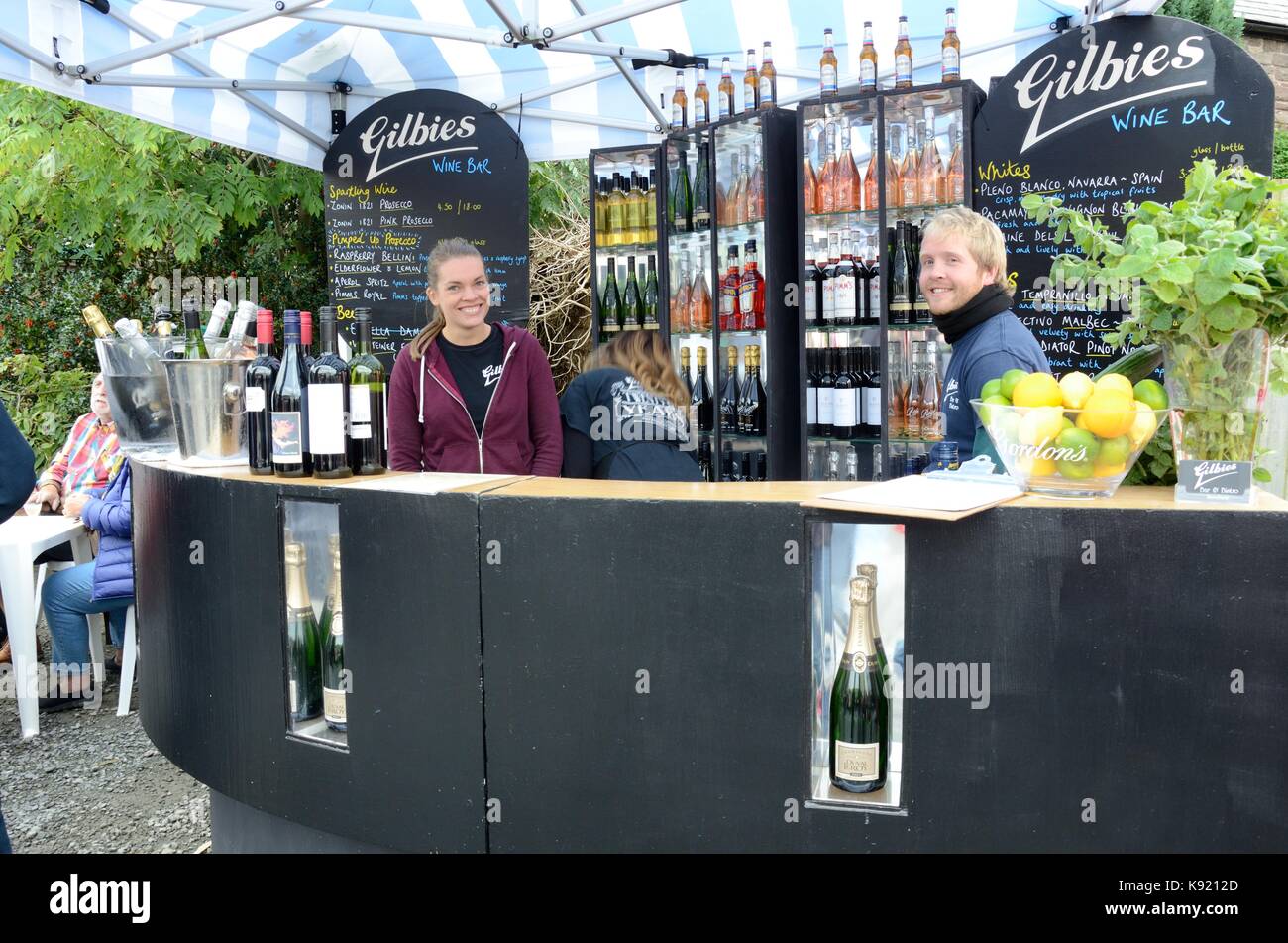 Gilbies pop up bar at Abergavenny Food Festival Monmouthshire Wales ...