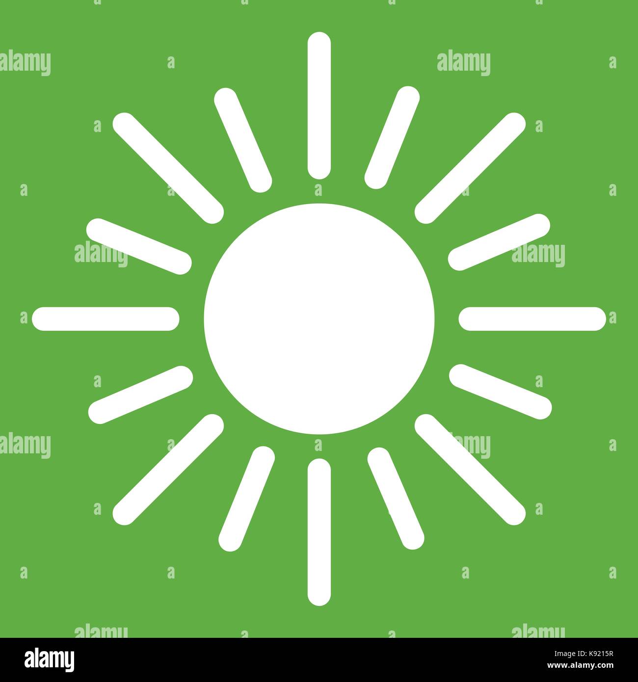 Sun icon green Stock Vector Image & Art - Alamy