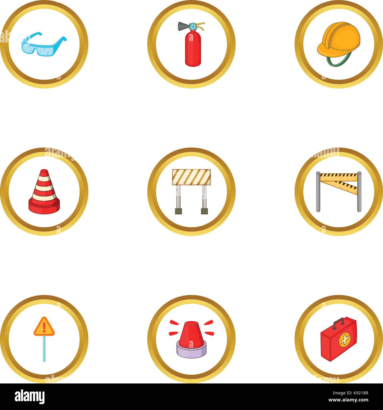 Road construction icons set, cartoon style Stock Vector Image & Art - Alamy