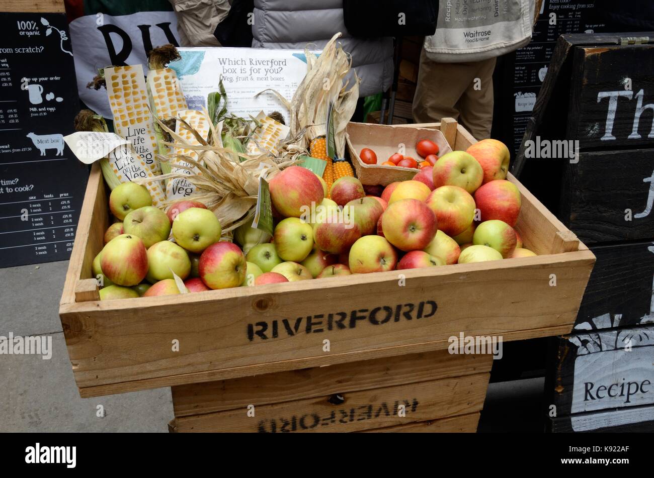 Riverford advertising their seasonal vegetable and fruit boxes at ...