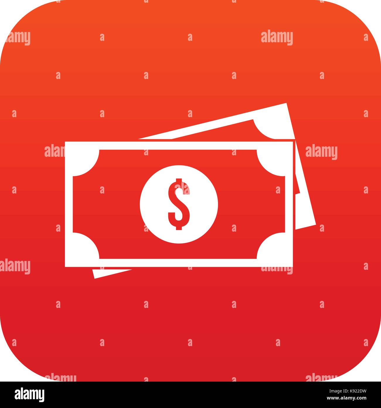 American dollars icon digital red Stock Vector Image & Art - Alamy