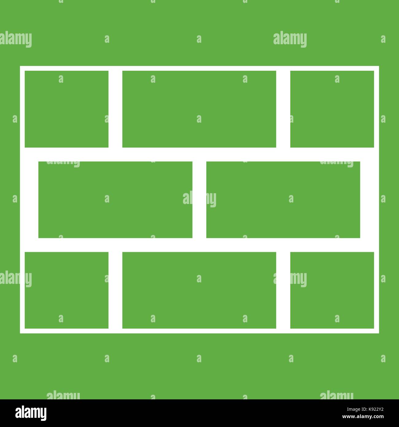 Concrete block wall icon green Stock Vector Image & Art - Alamy