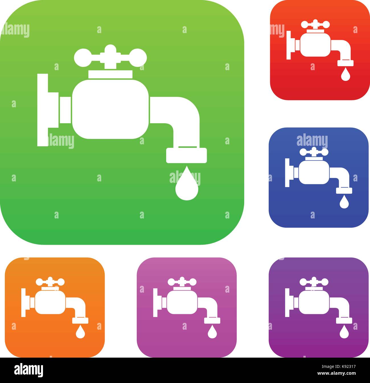 Water tap set color collection Stock Vector Image & Art - Alamy