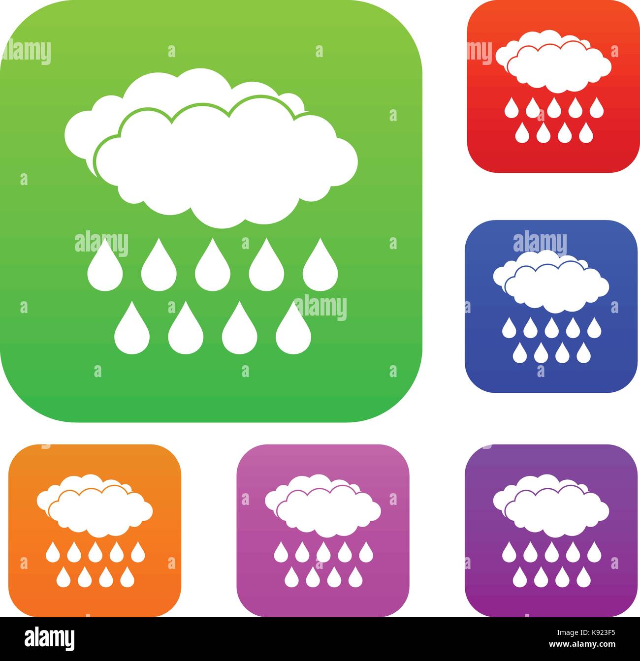 Rain set color collection Stock Vector Image & Art - Alamy