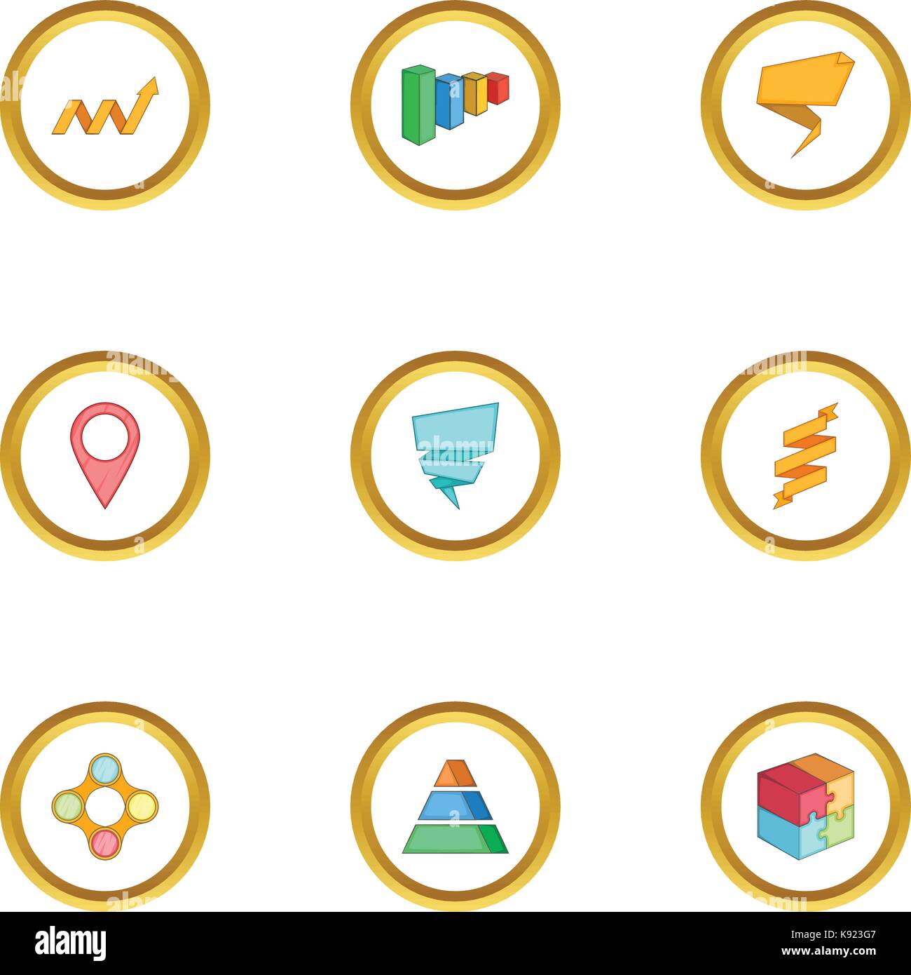 Diagram icons set, cartoon style Stock Vector Image & Art - Alamy