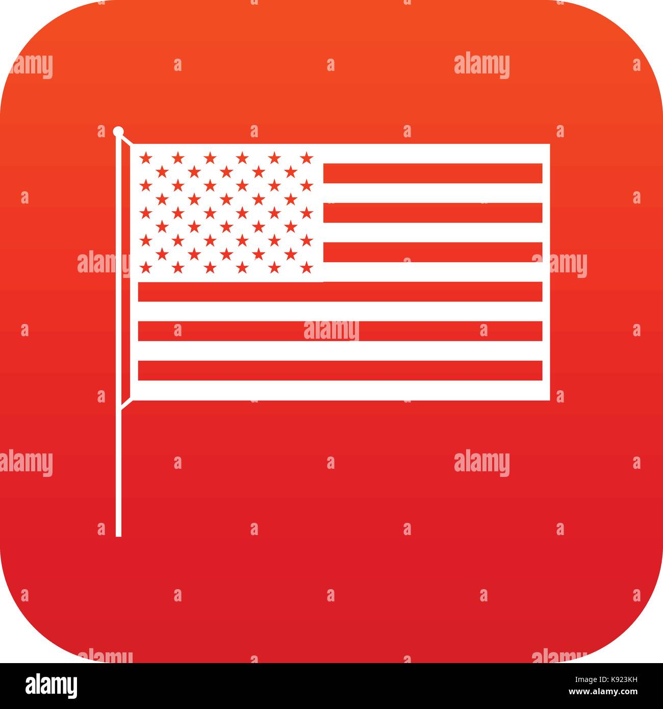 American flag icon digital red Stock Vector Image & Art - Alamy