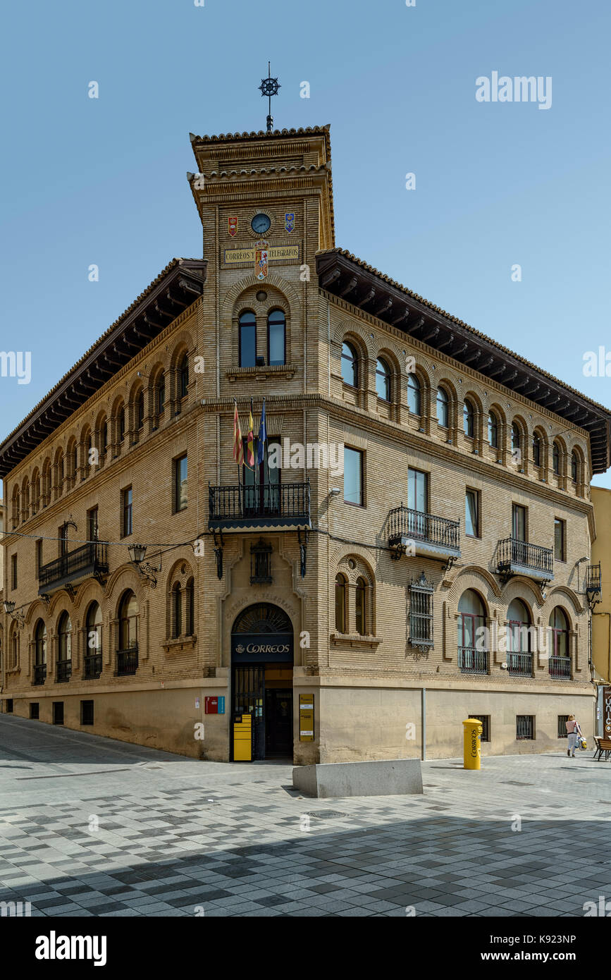 Post building of the city of Huesca, Aragon, Spain Stock Photo - Alamy