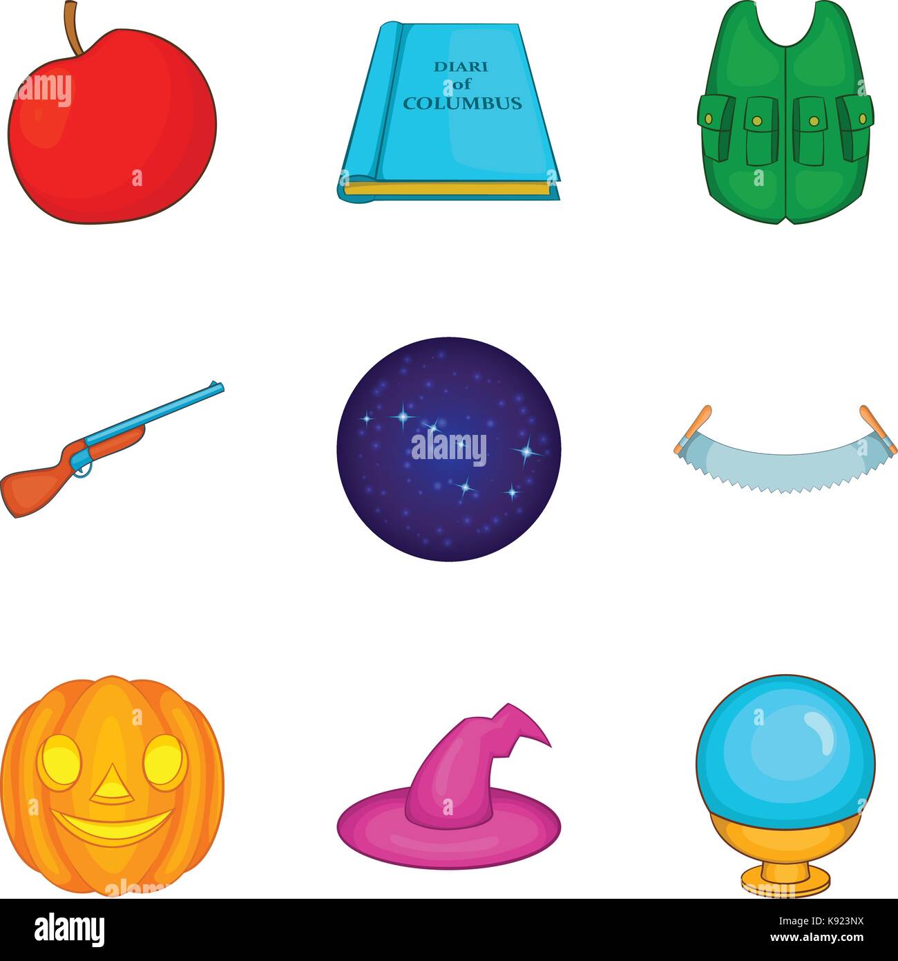 Evil spirit icons set, cartoon style Stock Vector Image & Art - Alamy