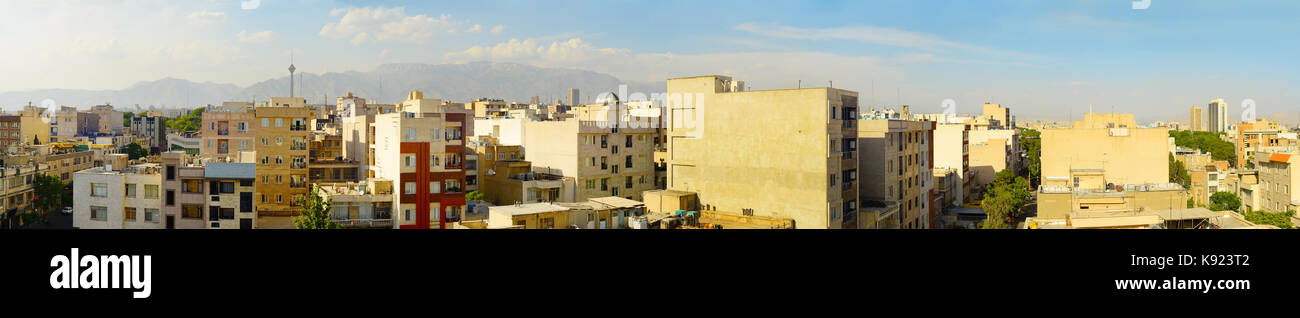 Panoramic view of Tehran at sunset. Iran Stock Photo - Alamy