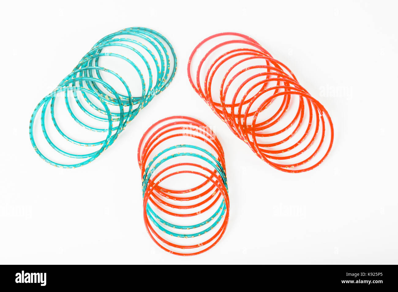 Colorful Indian bangles on white background Stock Photo - Alamy