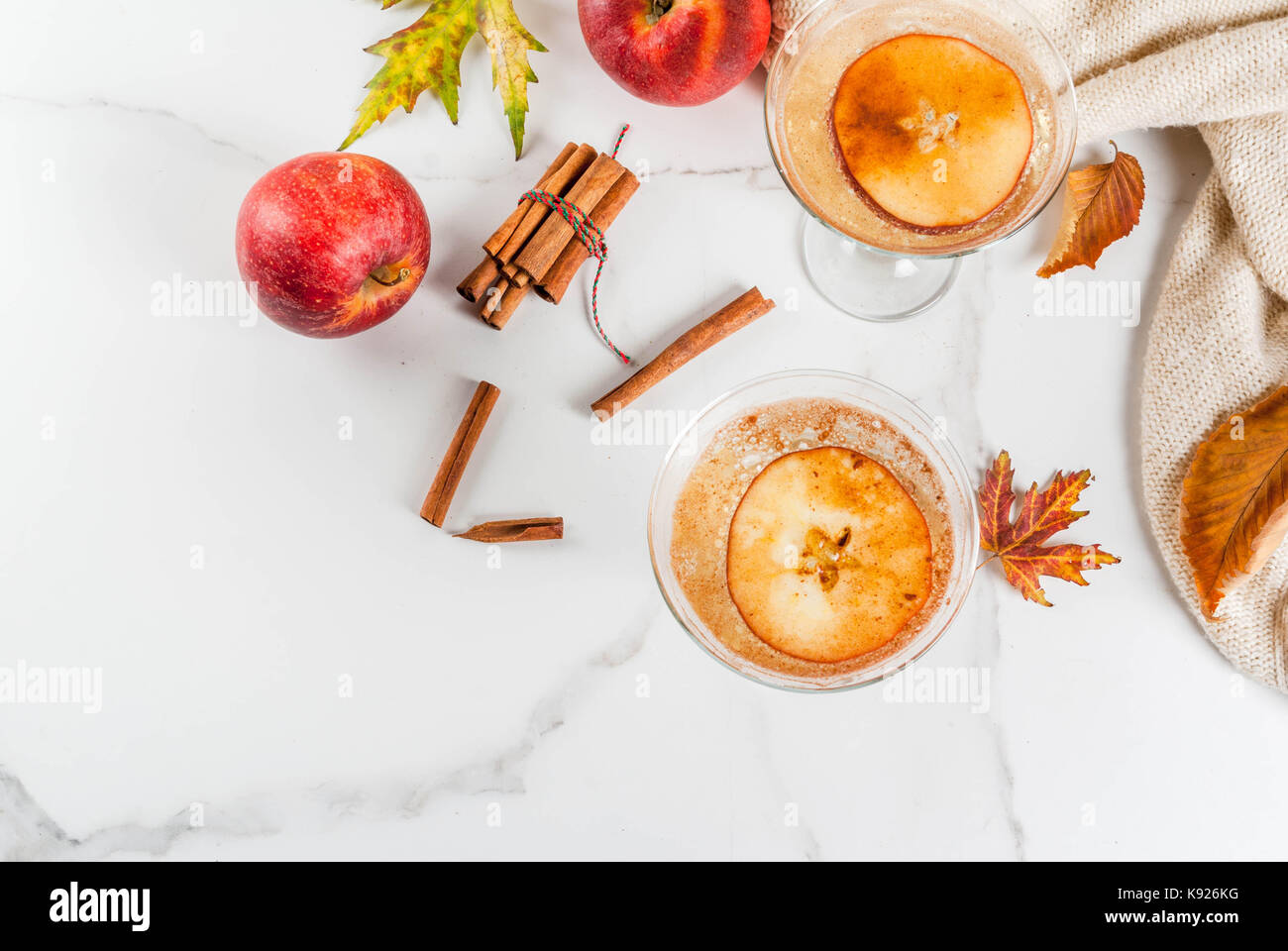 Fall and winter drinks, Apple cider martini margarita with cinnamon and ...