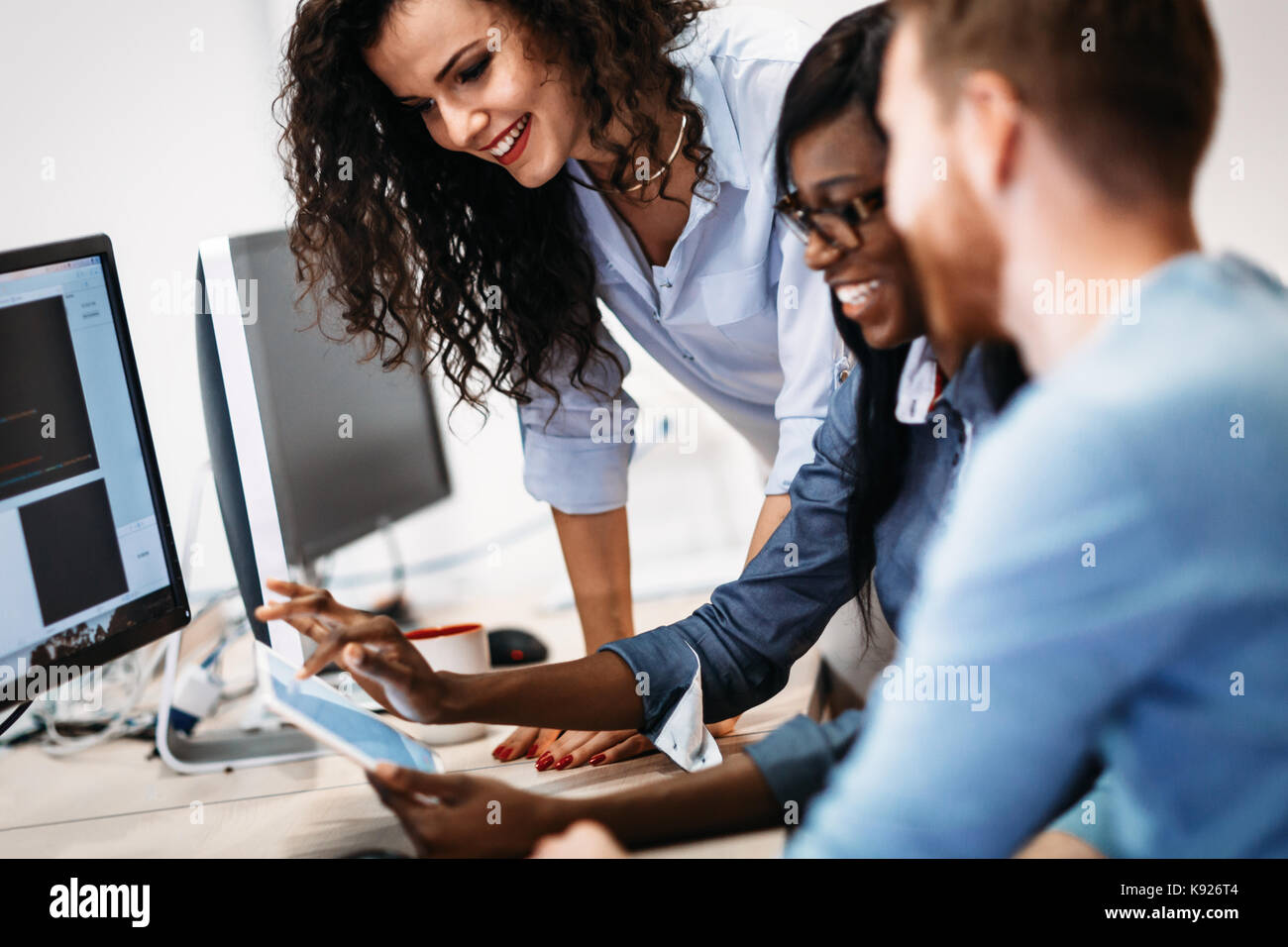 Software engineers working on project and programming in company Stock Photo - Alamy
