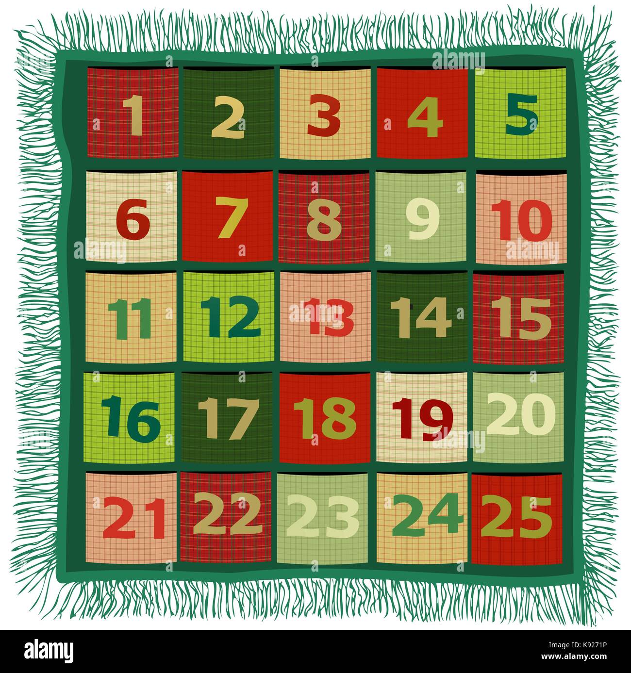 Advent handcraft calendar Stock Vector Image & Art - Alamy