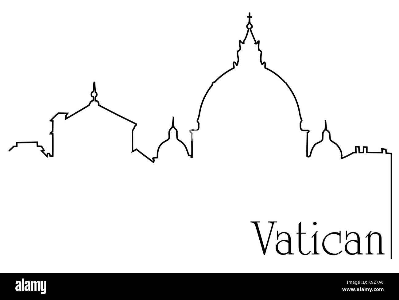 Vatican city one line drawing Stock Vector Image & Art - Alamy
